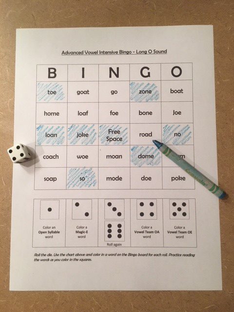 Multisensory Monday: Vowel Intensive BINGO - Brainspring Store