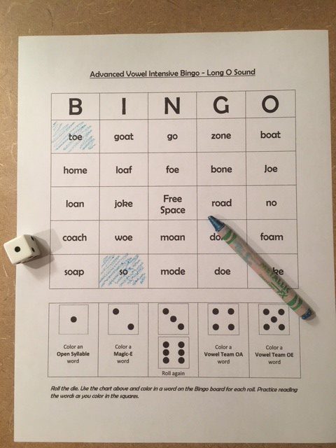 Multisensory Monday: Vowel Intensive BINGO - Brainspring Store